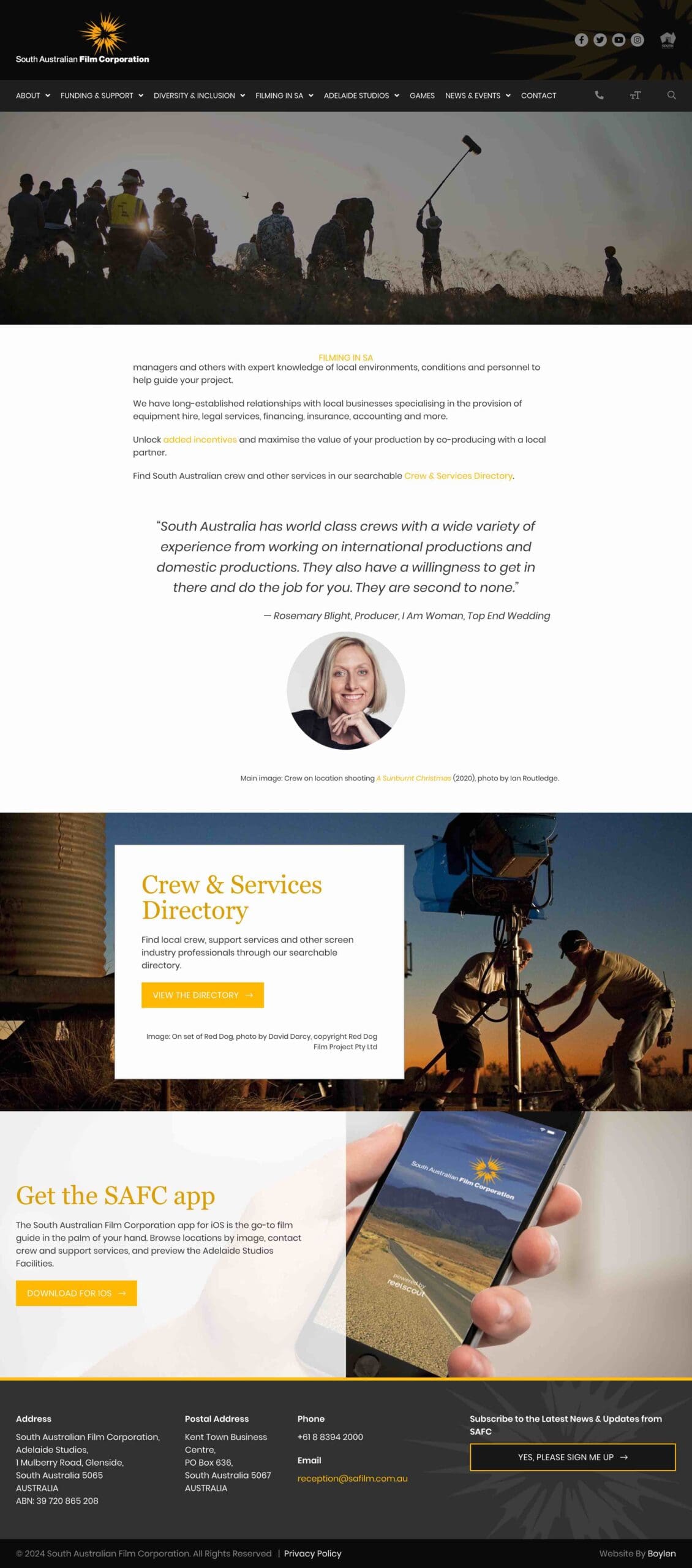 Safc Website Design By Boylen Supporting Screen Creatives